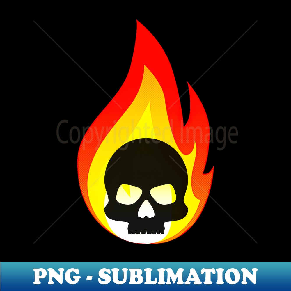 Skull in fire - PNG Transparent Sublimation File - Capture I - Inspire ...