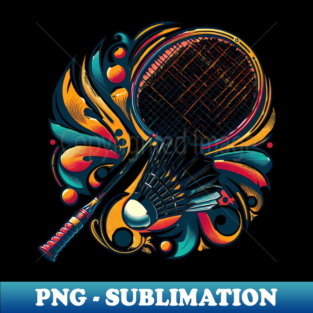 Badminton graphic - Instant PNG Sublimation Download - Unloc | Inspire ...