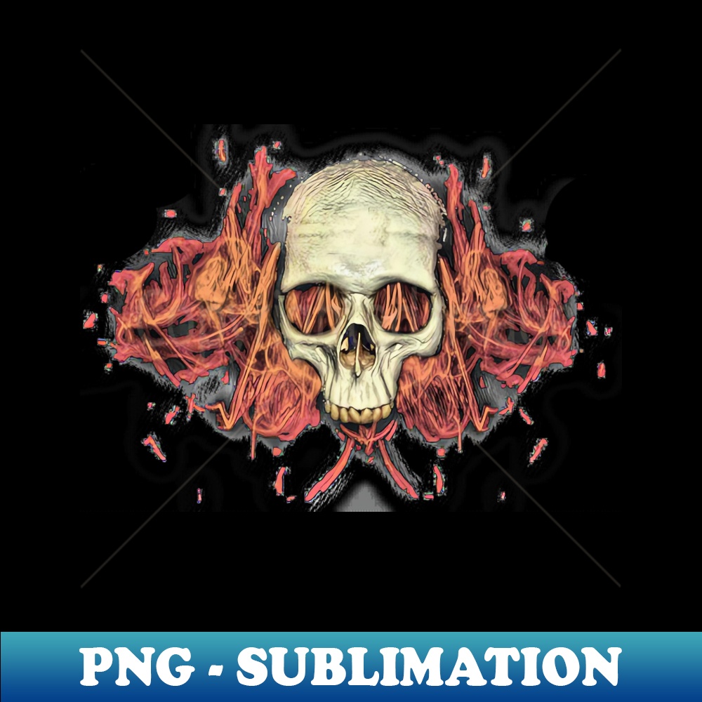 Flaming human skull - Instant Sublimation Digital Download - | Inspire ...
