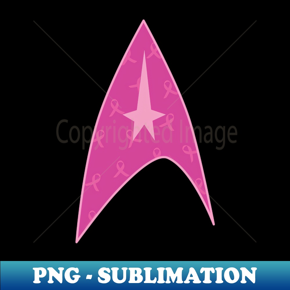 Pocket combadge size - Starfleet Delta with pink ribbons - F | Inspire ...