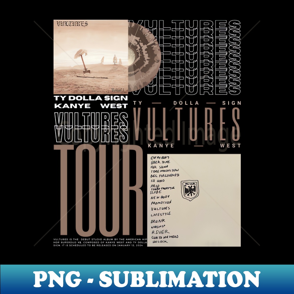 Vultures Album Tour - Retro PNG Sublimation Digital Download - Inspire ...