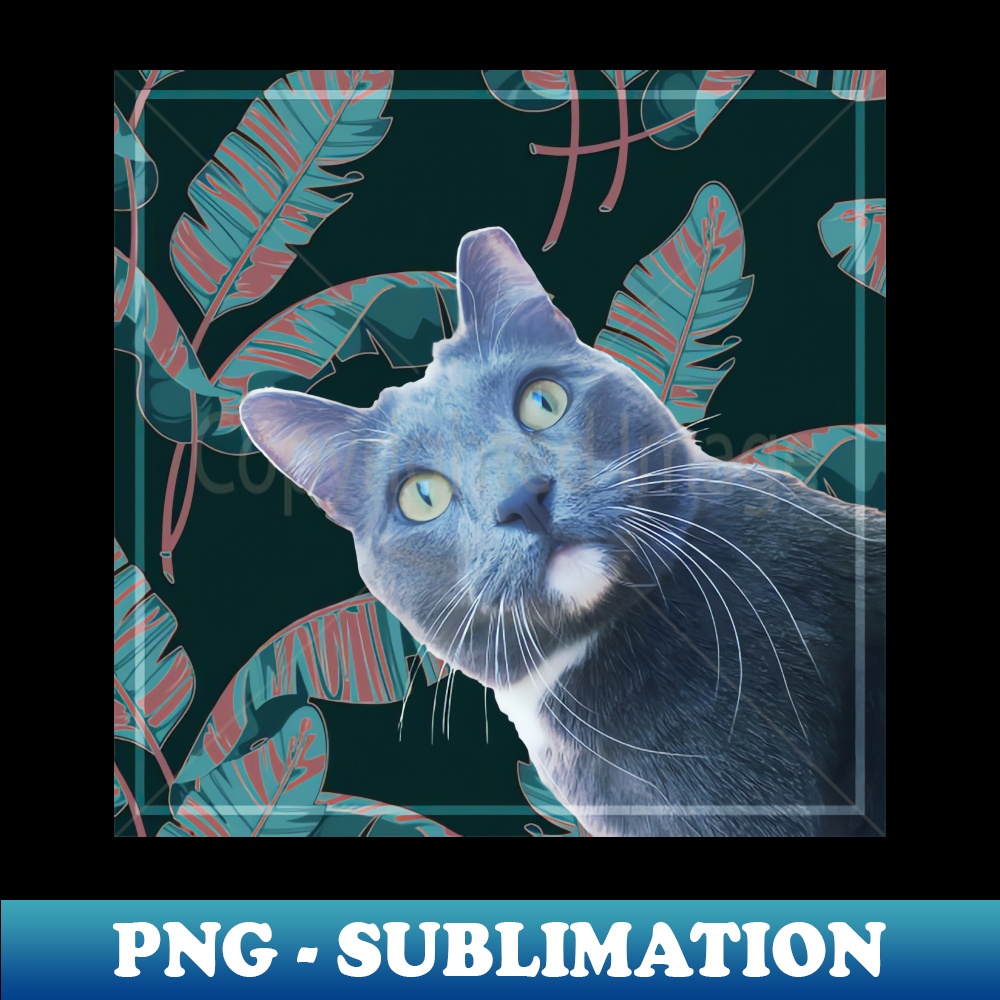 Summer of Roger the Cat Moody Palm Leaf - Unique Sublimation - Inspire ...