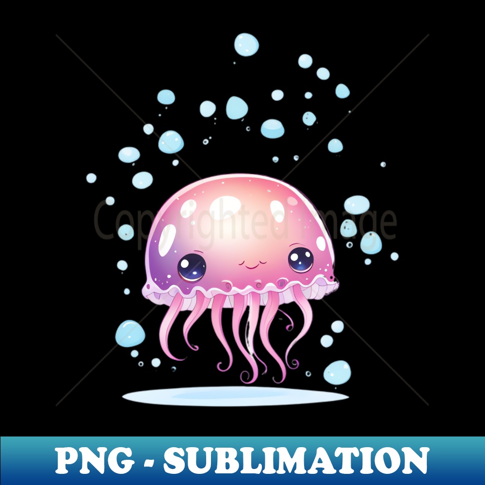 Chibi Jellyfish - Cute Underwater Delight - Sublimation-Read | Inspire ...