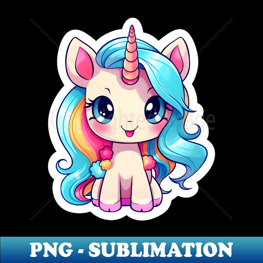 cute Kawaii Unicorn sticker - Sublimation-Ready PNG File - U | Inspire ...