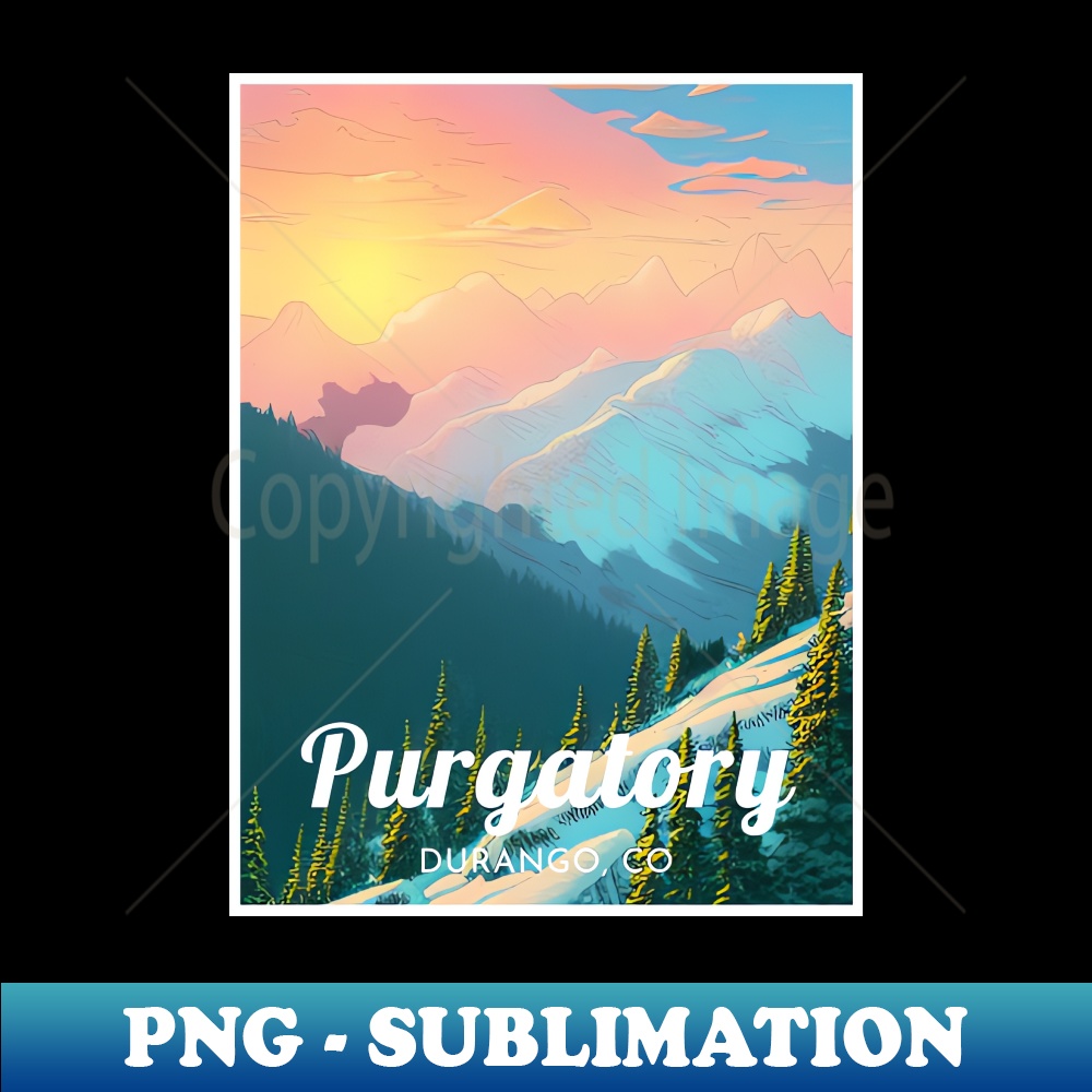 Purgatory Durango Colorado ski - Retro PNG Sublimation Digit | Inspire ...