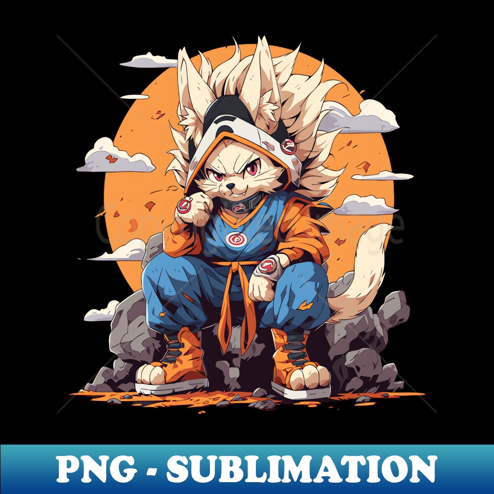 Cat Cosplayer Super Saiyan 3 - Premium Sublimation Digital D | Inspire ...
