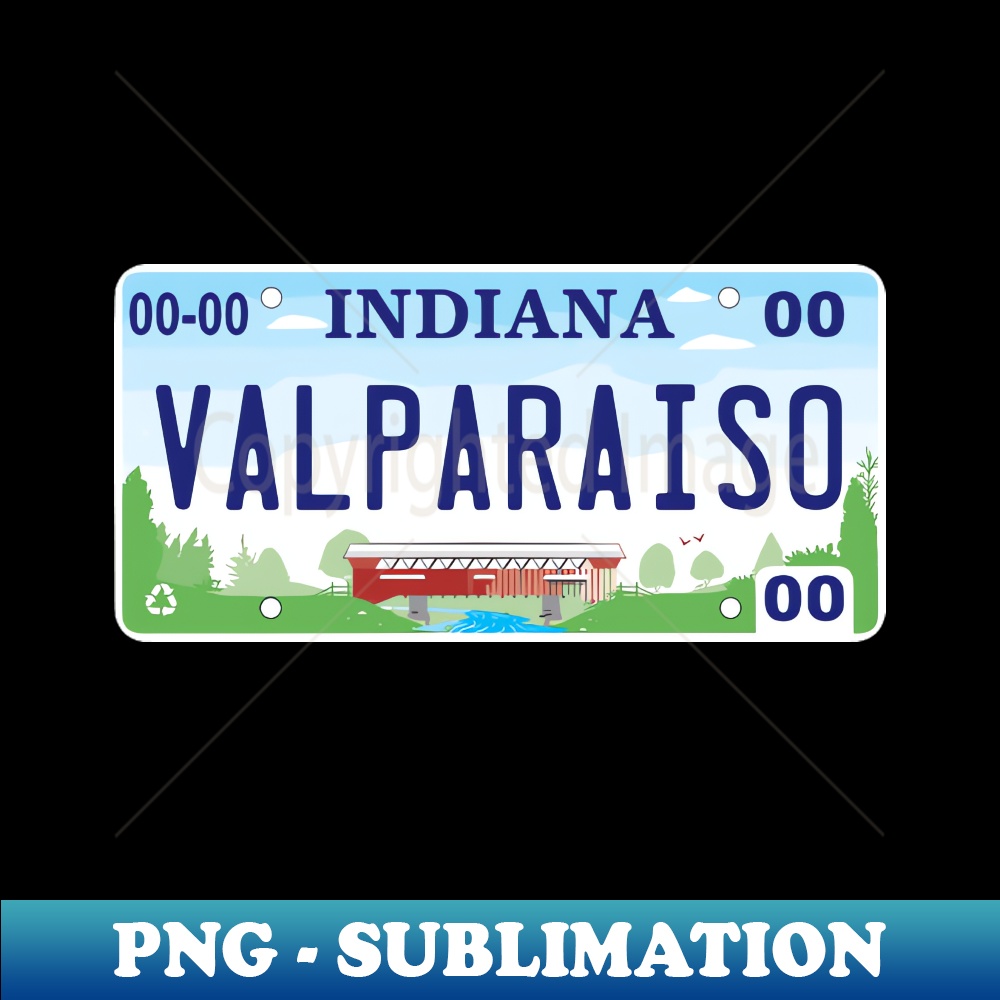 Valparaiso License Plate - Aesthetic Sublimation Digital Fil | Inspire ...