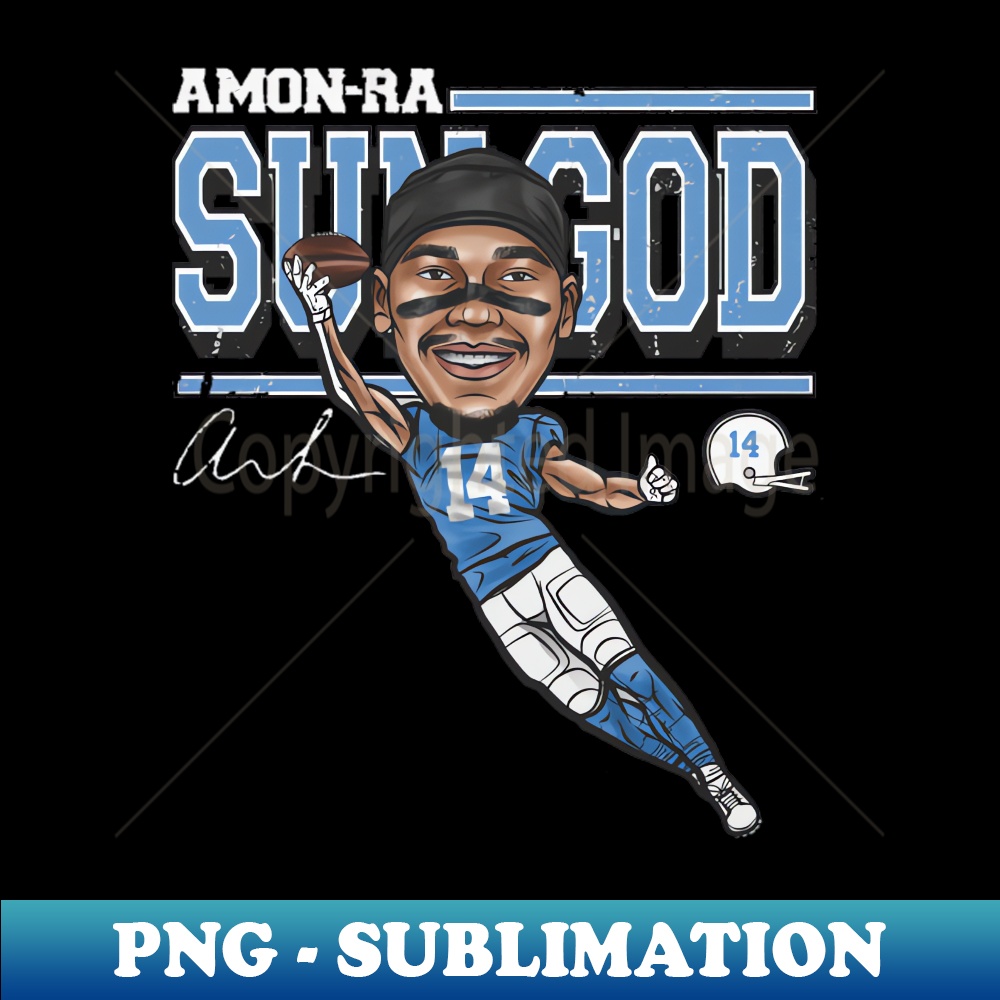 Amon-Ra St Brown Detroit Cartoon - PNG Transparent Sublimati | Inspire ...
