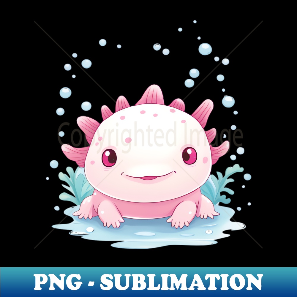 Chibi Axolotl - Adorable Aquatic Creature - Aesthetic Sublim | Inspire ...