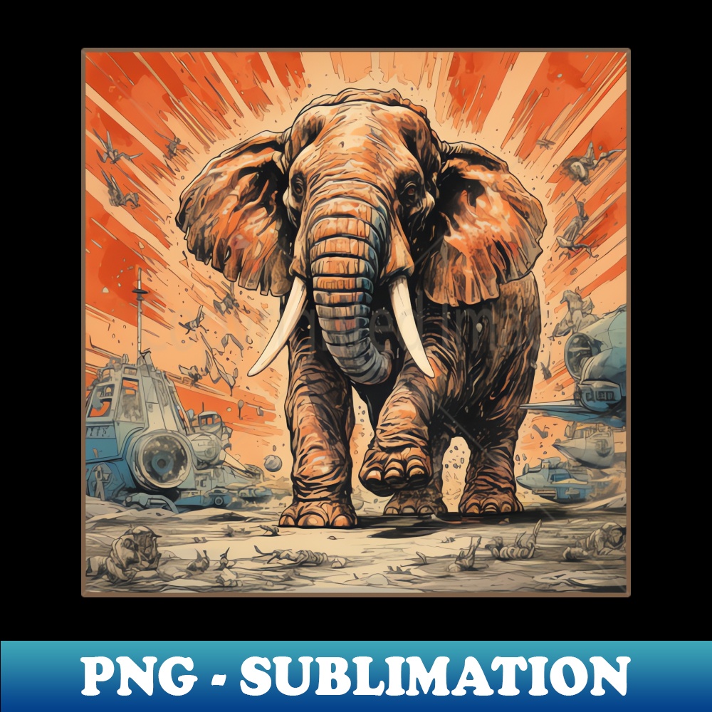 Mad Elephant - Premium PNG Sublimation File - Bold & Eye-cat | Inspire ...