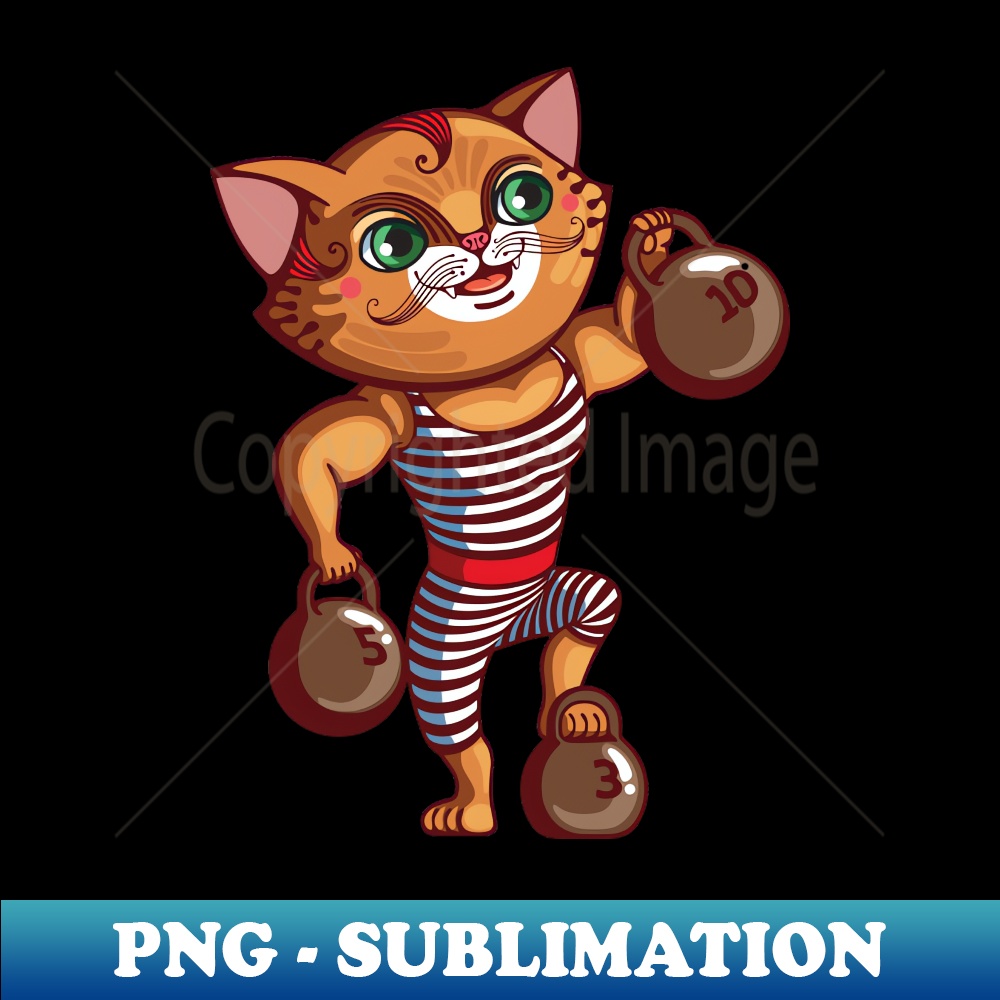 Strong bodybuilder cat - Exclusive Sublimation Digital File | Inspire ...