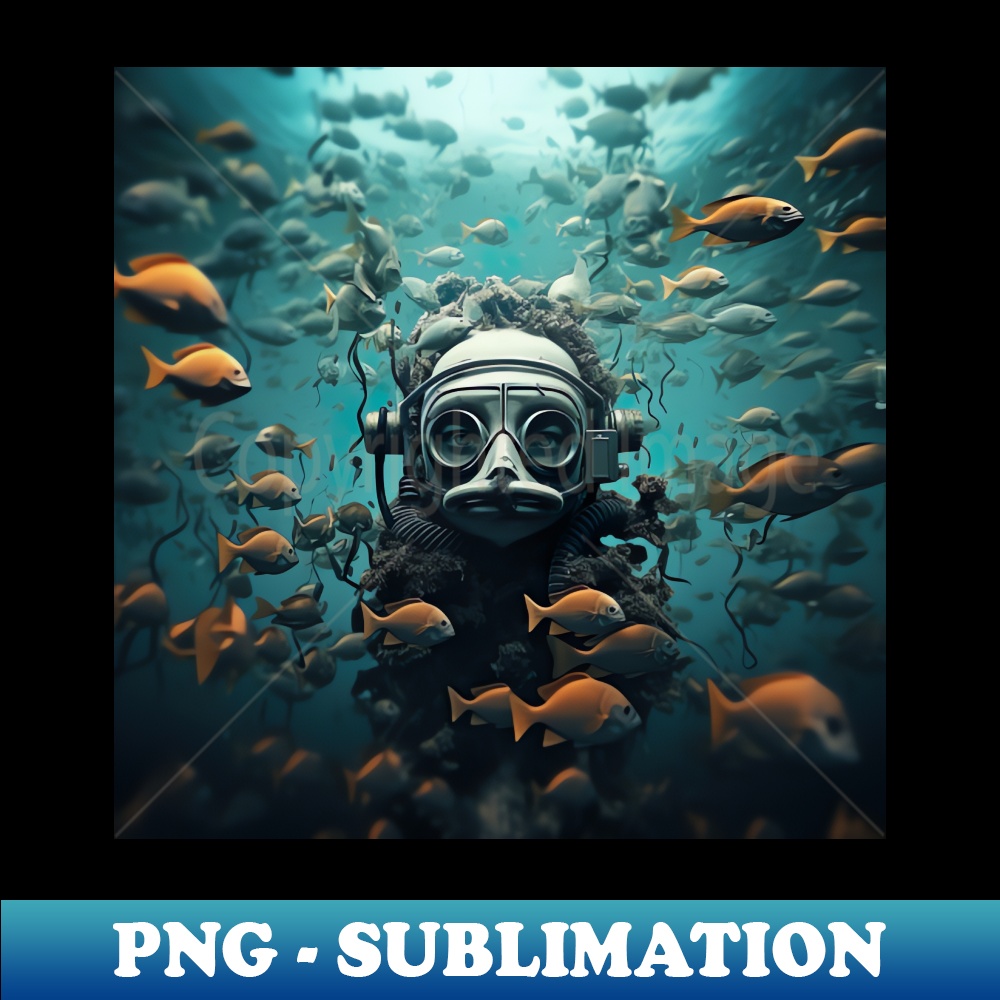 Surreal SCUBA Scene - PNG Transparent Sublimation Design - R | Inspire ...
