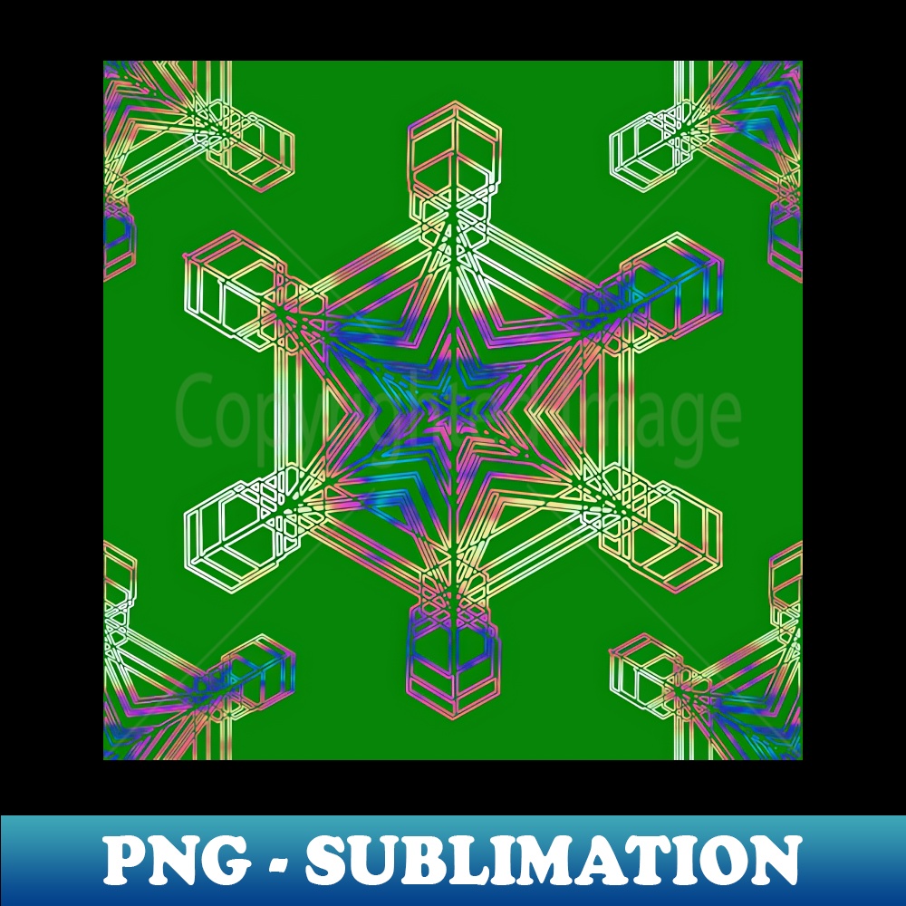 Snowflake Mixed Sizes on Green - PNG Sublimation Digital Dow | Inspire ...