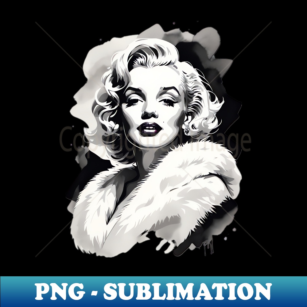 Marilyn Monroe Illustration Fanart - Modern Sublimation PNG - Inspire ...
