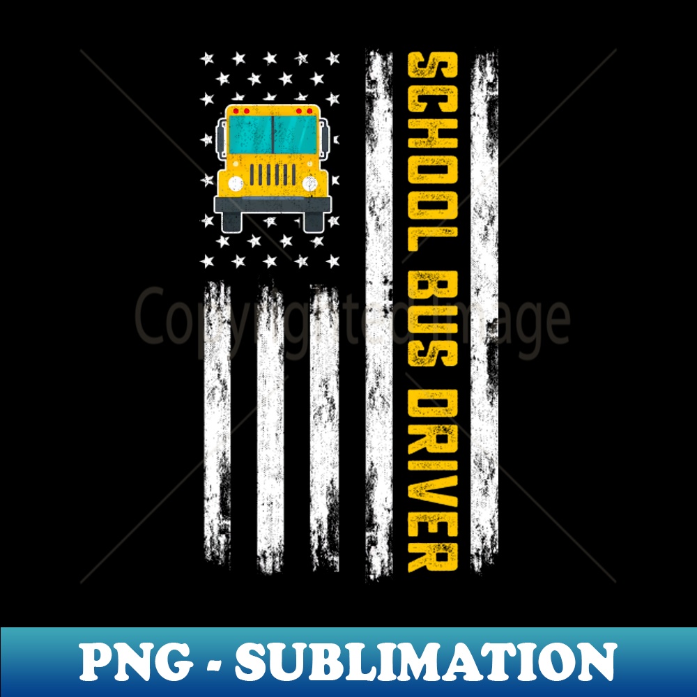 Patriotic Bus Driver - American Flag School Bus Driving - In | Inspire ...