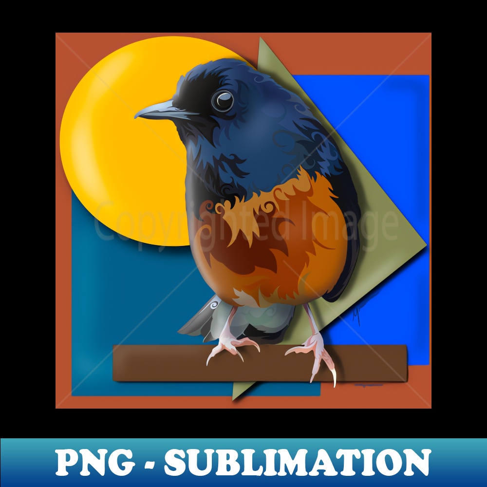 White-Rumped Shama Bird - PNG Transparent Sublimation Design | Inspire ...