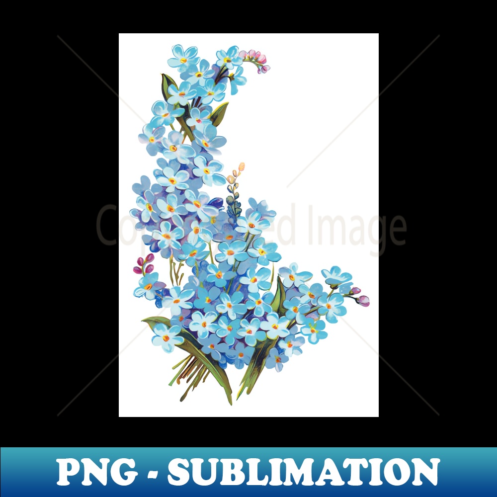 Forget-me-nots - PNG Transparent Sublimation File - Bring Yo | Inspire ...