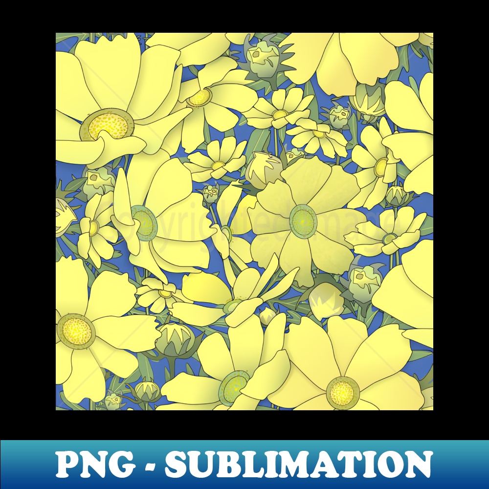 Cosmos in Lavish Abundance on Deep Sky Blue - Exclusive PNG | Inspire ...