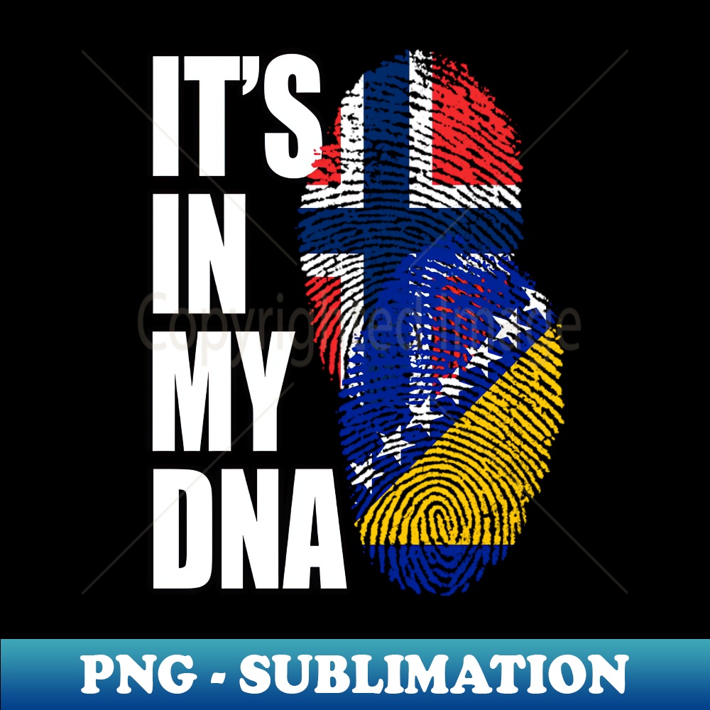 Bosnian And Norwegian Mix Heritage DNA Flag - Modern Sublima | Inspire Uplift