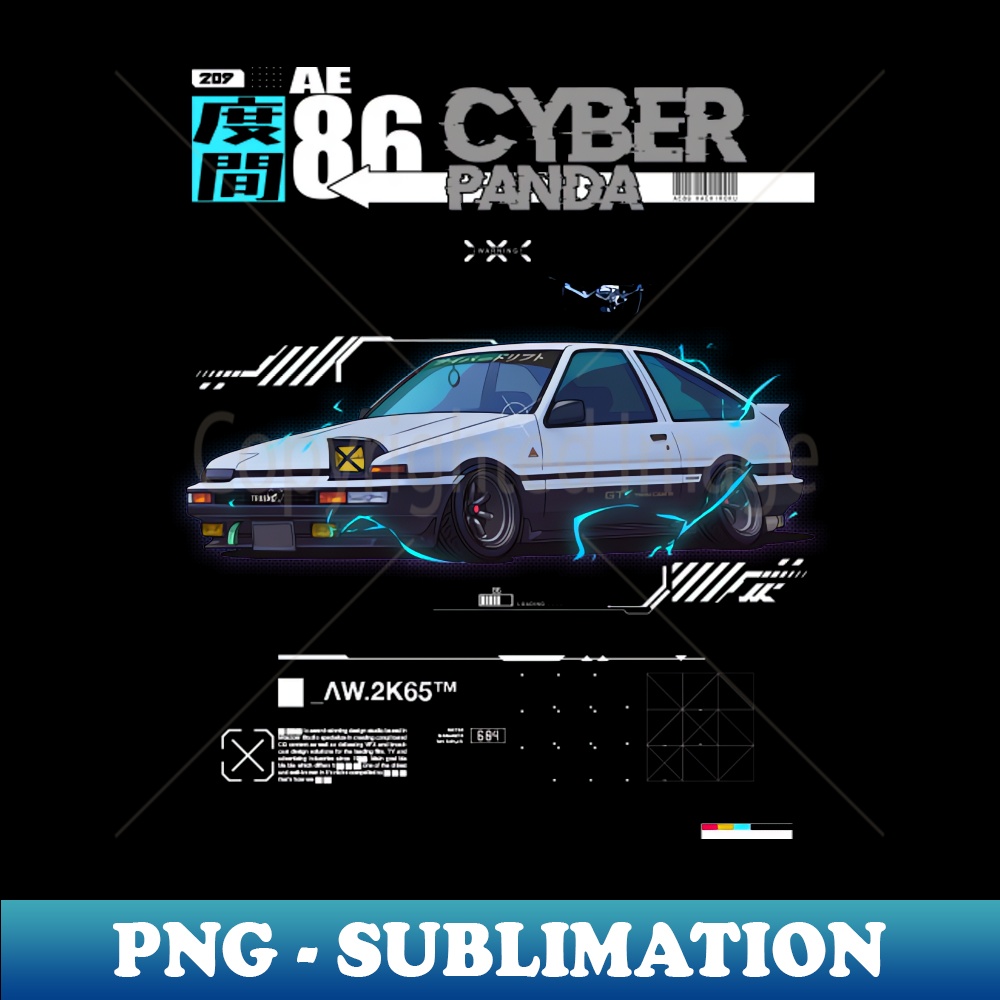 JDM Ae86 design Cyber Panda AE86 T-Shirt Mug Coffee Mug Appa | Inspire ...