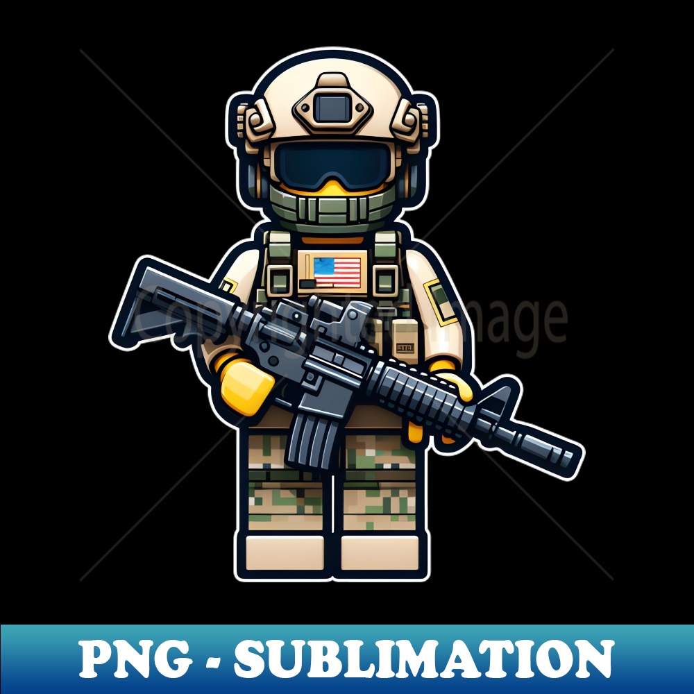 Tactical LEGO - High-Resolution PNG Sublimation File | Inspire Uplift