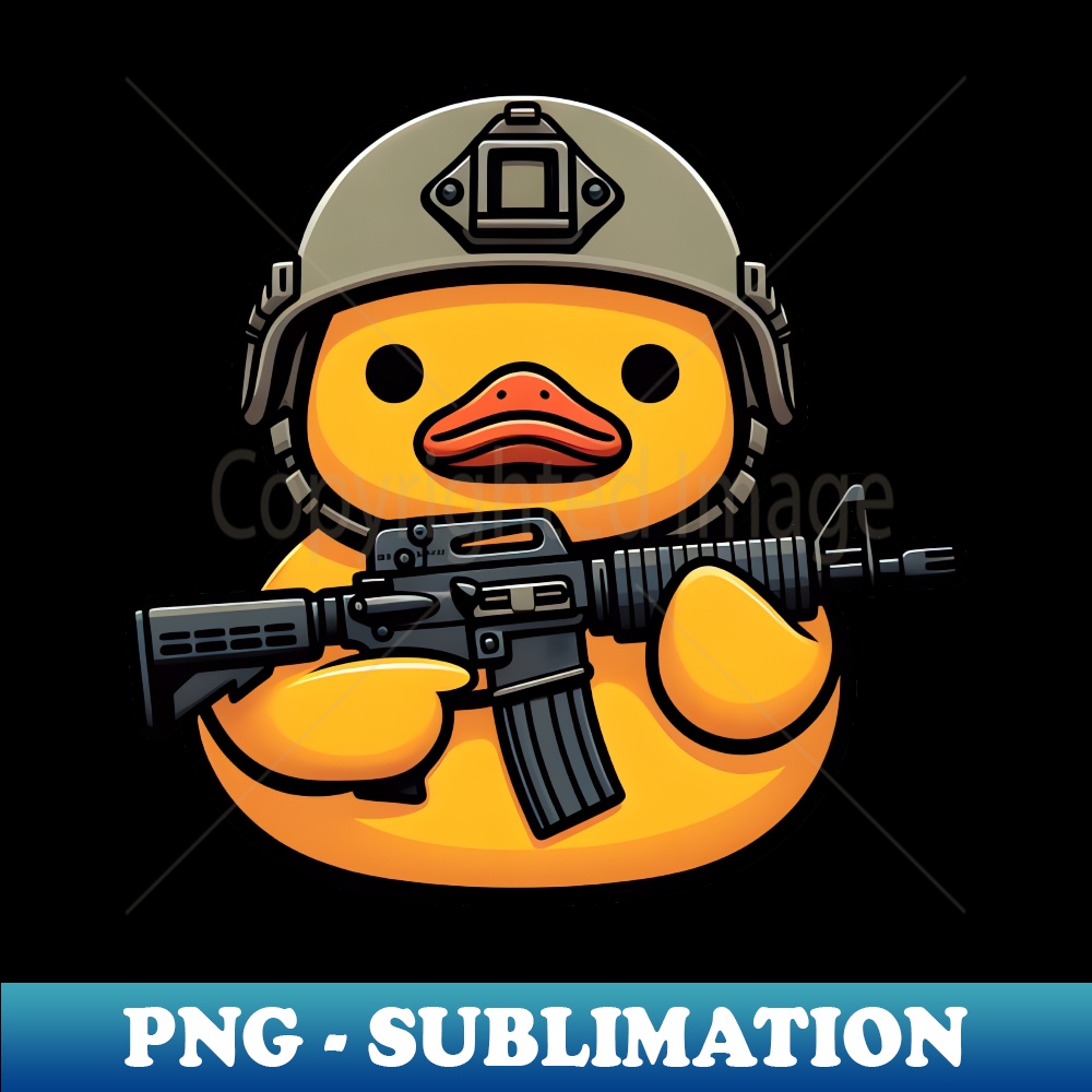 tactical Rubber Duck - PNG Transparent Sublimation File | Inspire Uplift