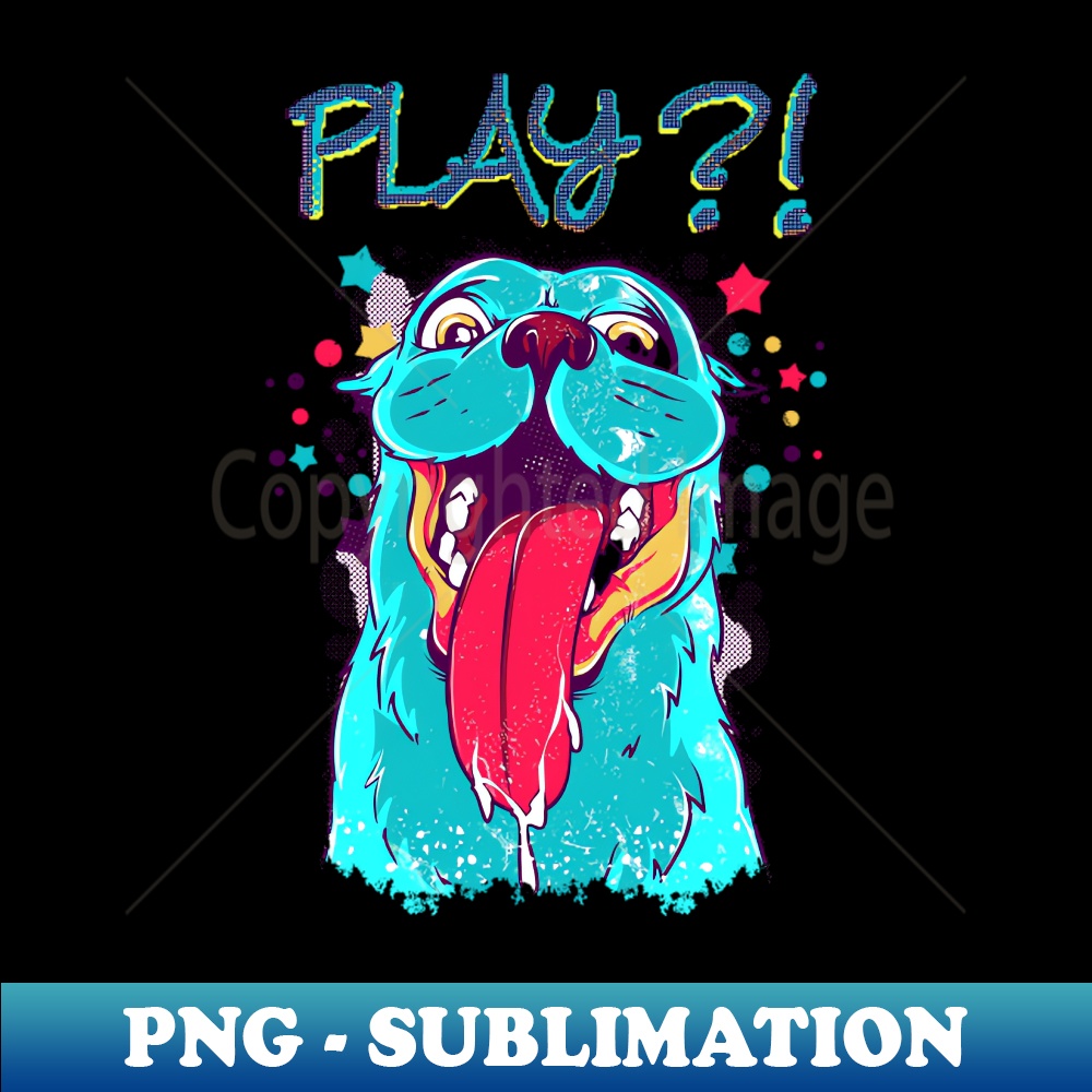 happy monster dog on a stars - Instant PNG Sublimation Downl | Inspire ...