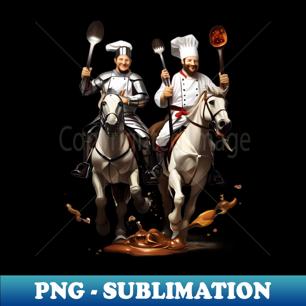 Knights Chefs riding horses with spoons - High-Resolution PN | Inspire ...
