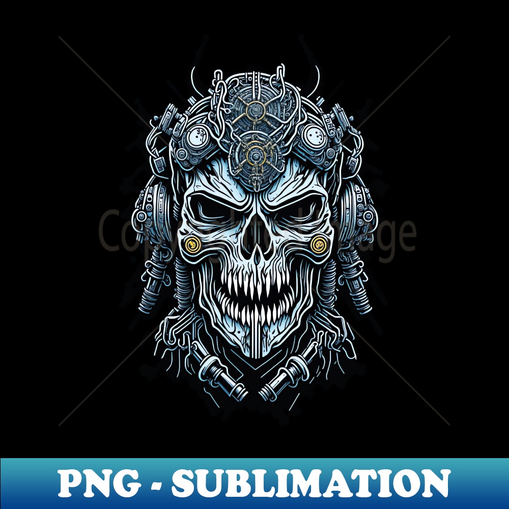 Cyborg Heads S03 D32 - Sublimation-Ready PNG File - Inspire Uplift