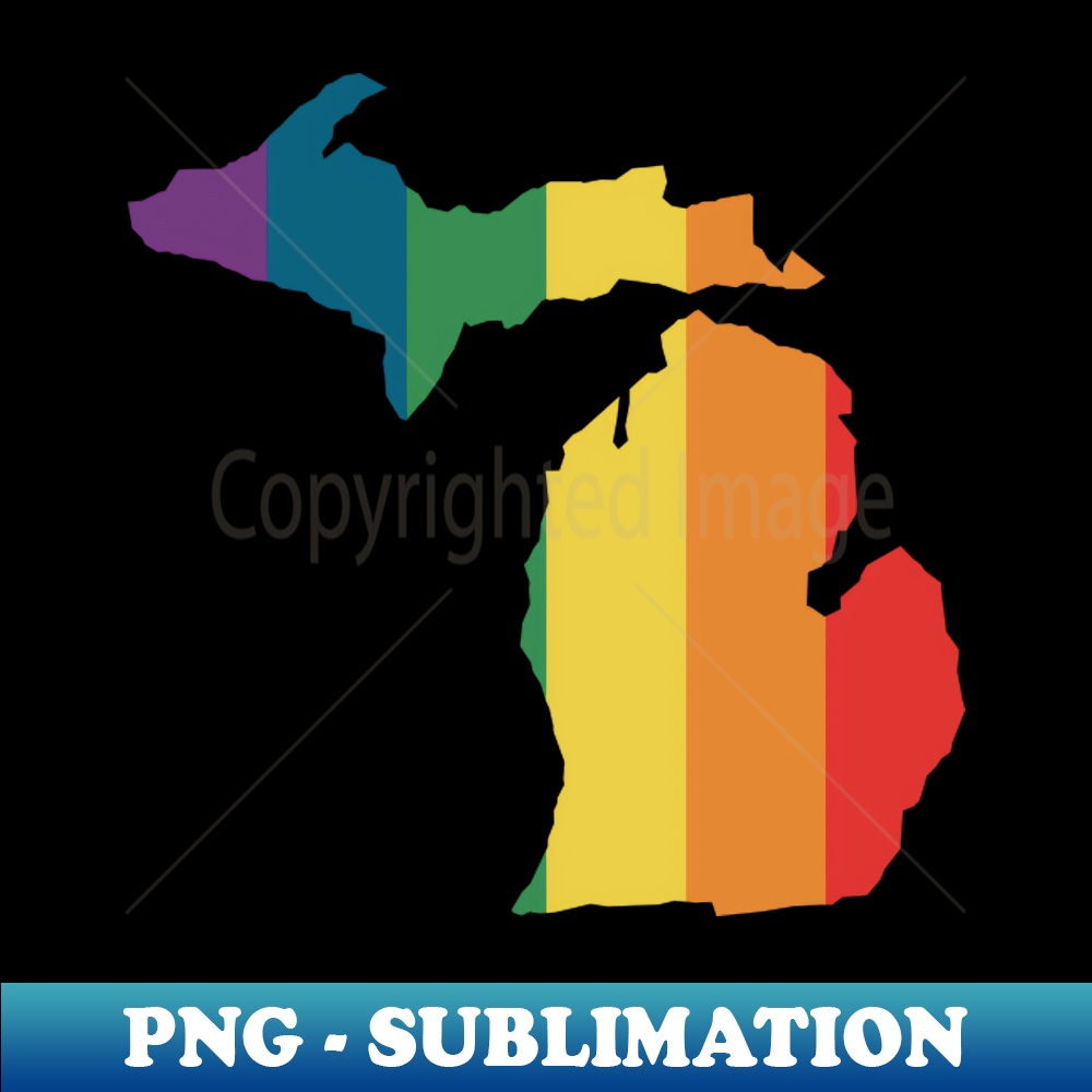 Michigan State Rainbow. - Sublimation-Ready PNG File | Inspire Uplift