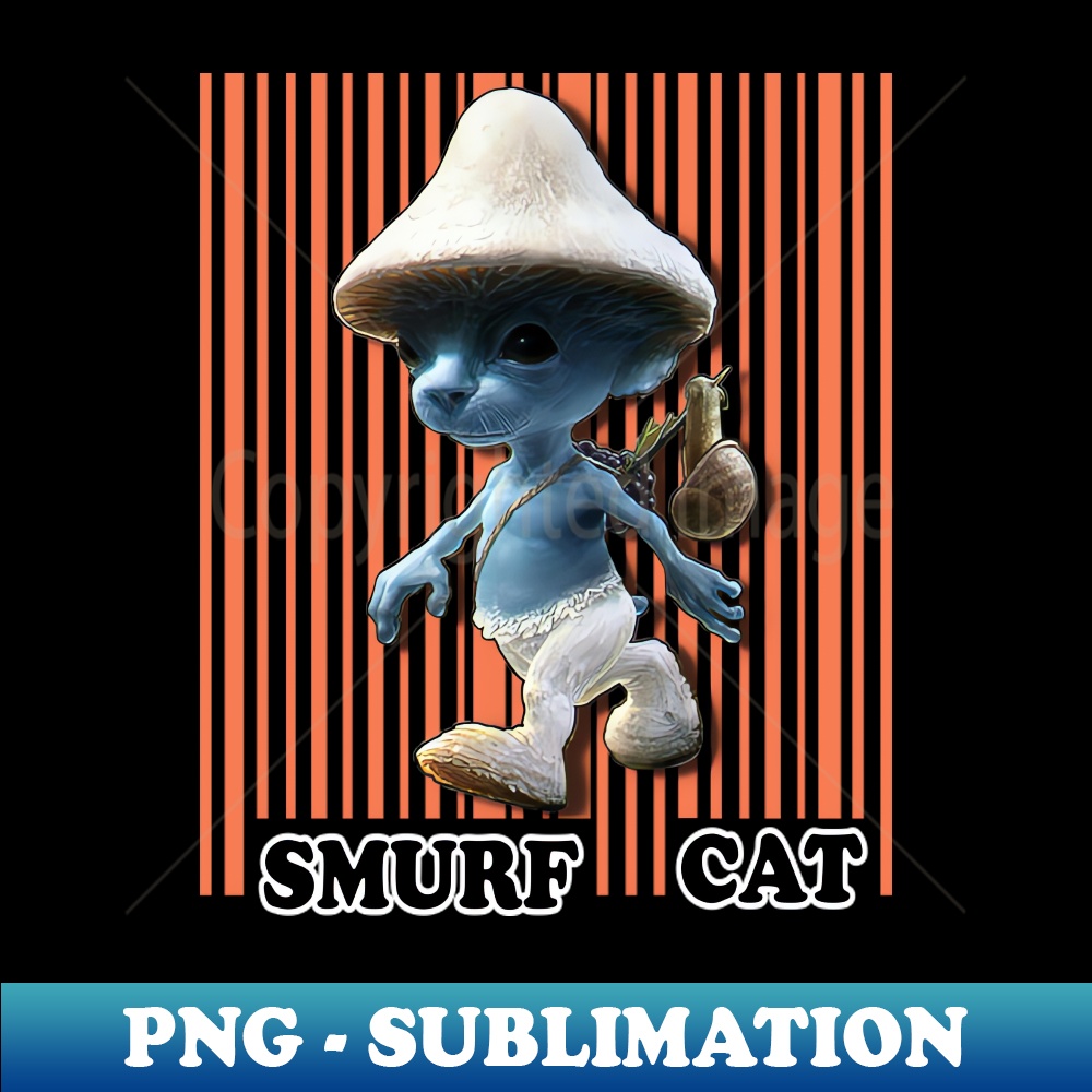 Funny Smurf cat MemeBlue mushroom Cat meme - Digital Sublima | Inspire ...