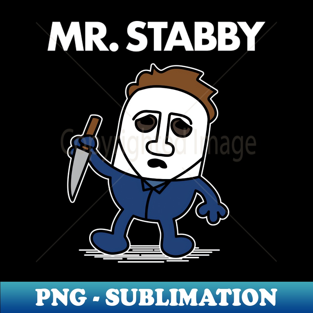 MR. STABBY (white-out) - PNG Transparent Sublimation File | Inspire Uplift