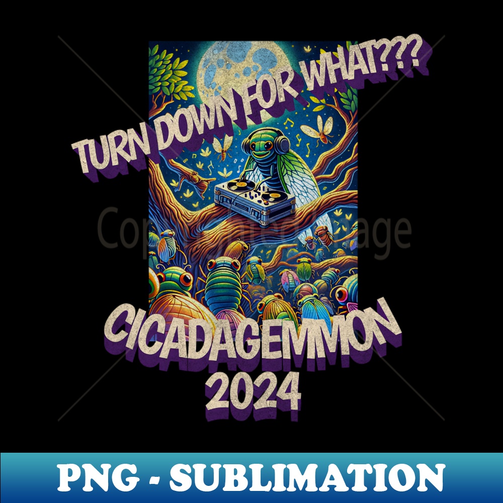 Turn For What Cicada-Gemmon 2024 DJ Party 1 - Retro PNG Subl | Inspire ...