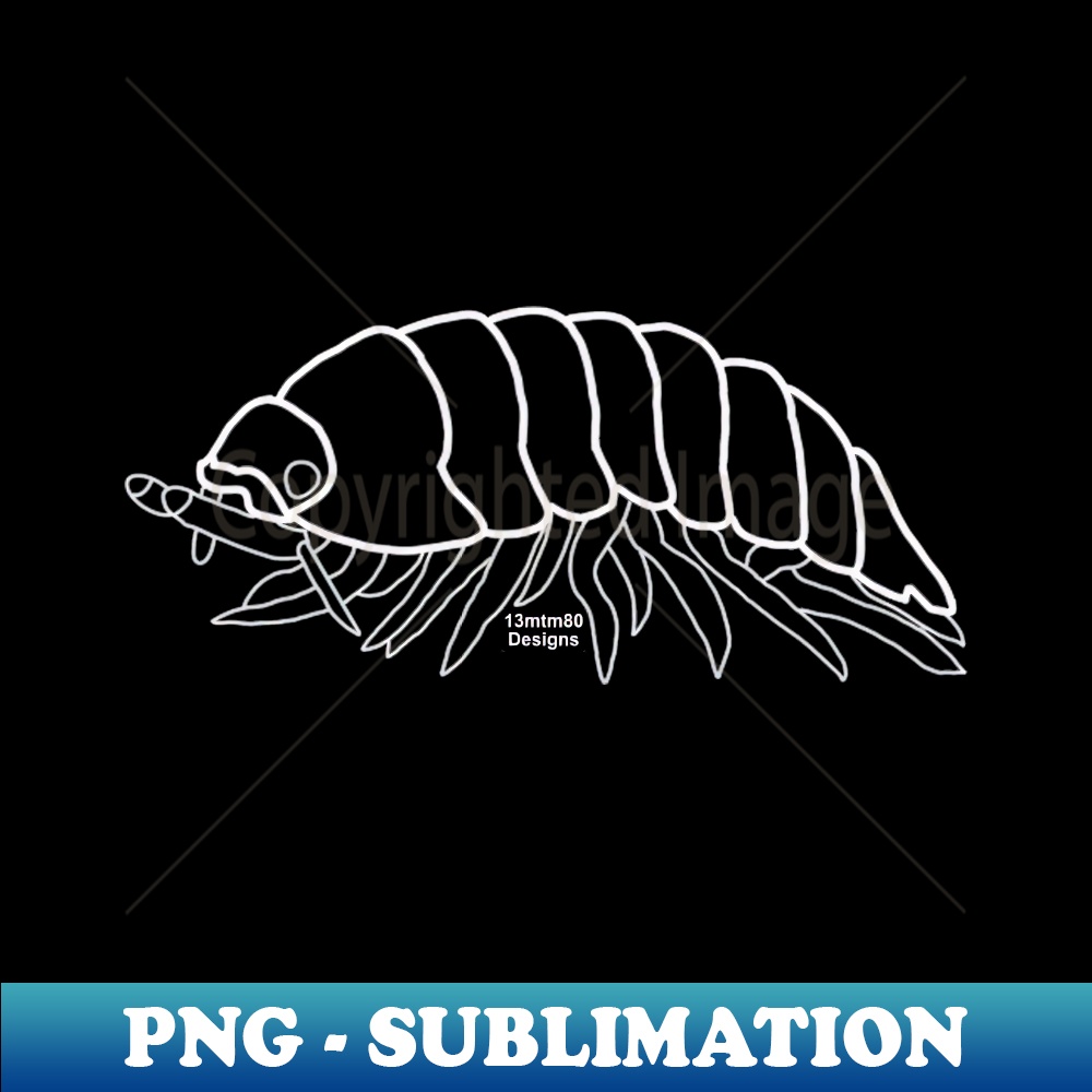 Pill Bug Outline (white) - Special Edition Sublimation PNG F | Inspire ...