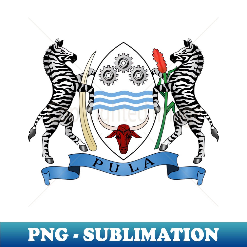 Coat of arms of Botswana and National Emblem - Digital Subli | Inspire ...