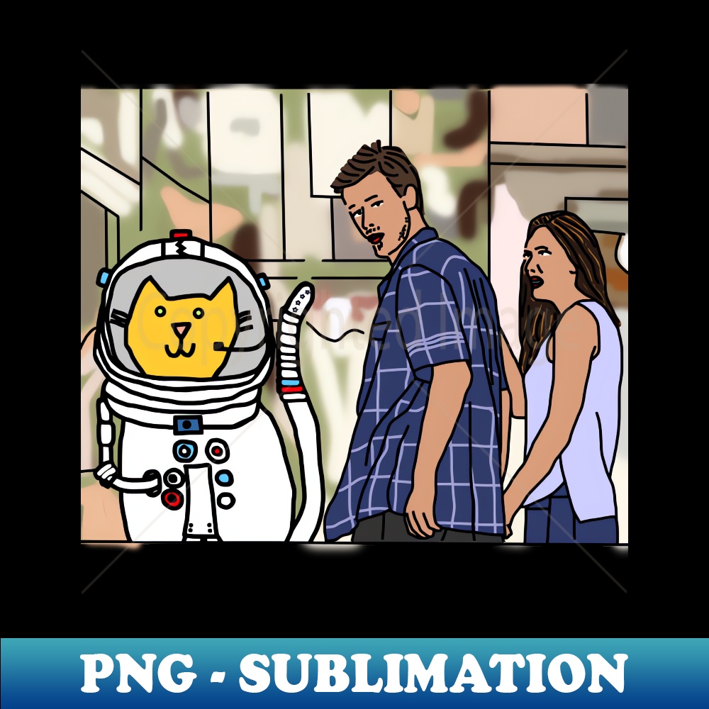 Distracted Boyfriend Meme Space Cat Sci Fi - Instant PNG Sub | Inspire ...
