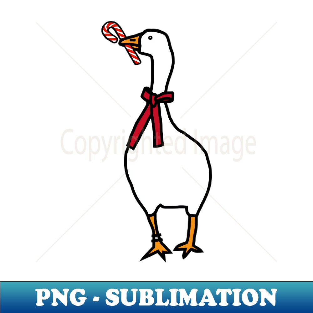 Christmas Gamer Goose with Candy Cane - PNG Transparent Subl | Inspire ...