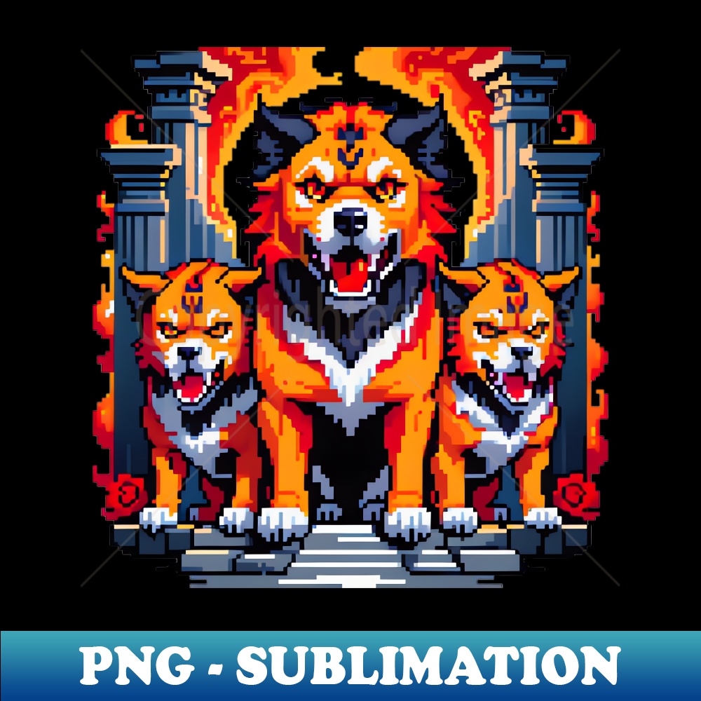 Pixel Cerberus - Stylish Sublimation Digital Download | Inspire Uplift
