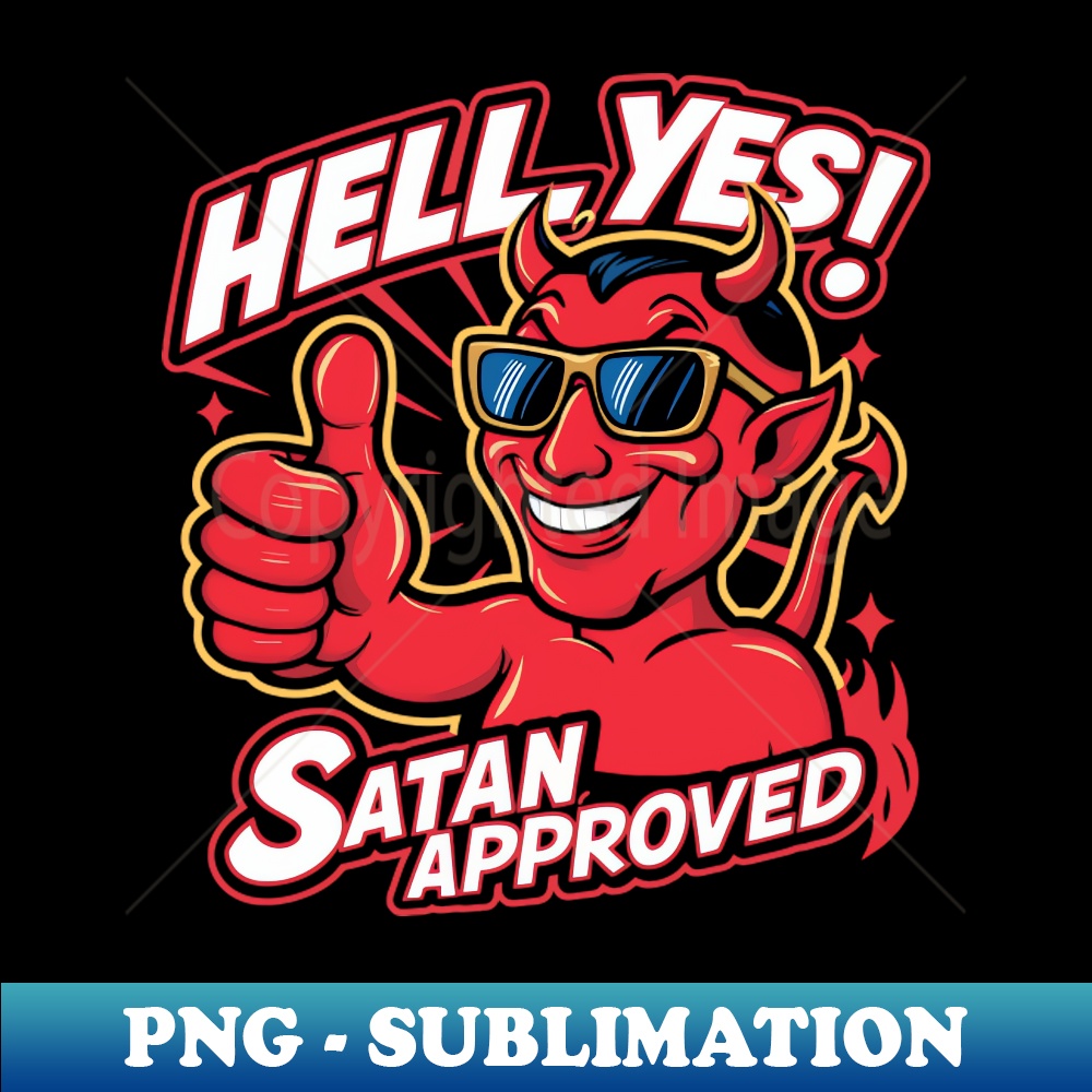 Hell Yes! Satan Approved - Signature Sublimation PNG File | Inspire Uplift
