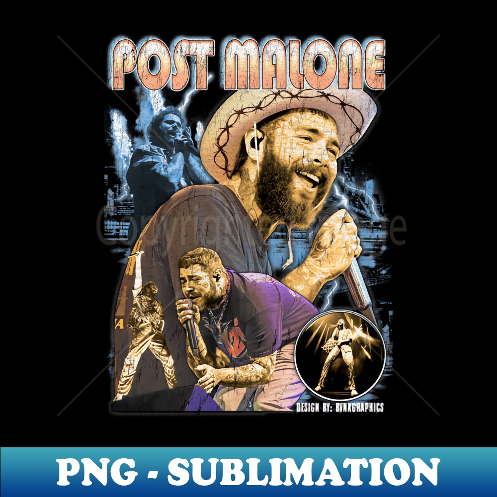 Post malone vintage bootleg graphic full color - Decorative - Inspire ...