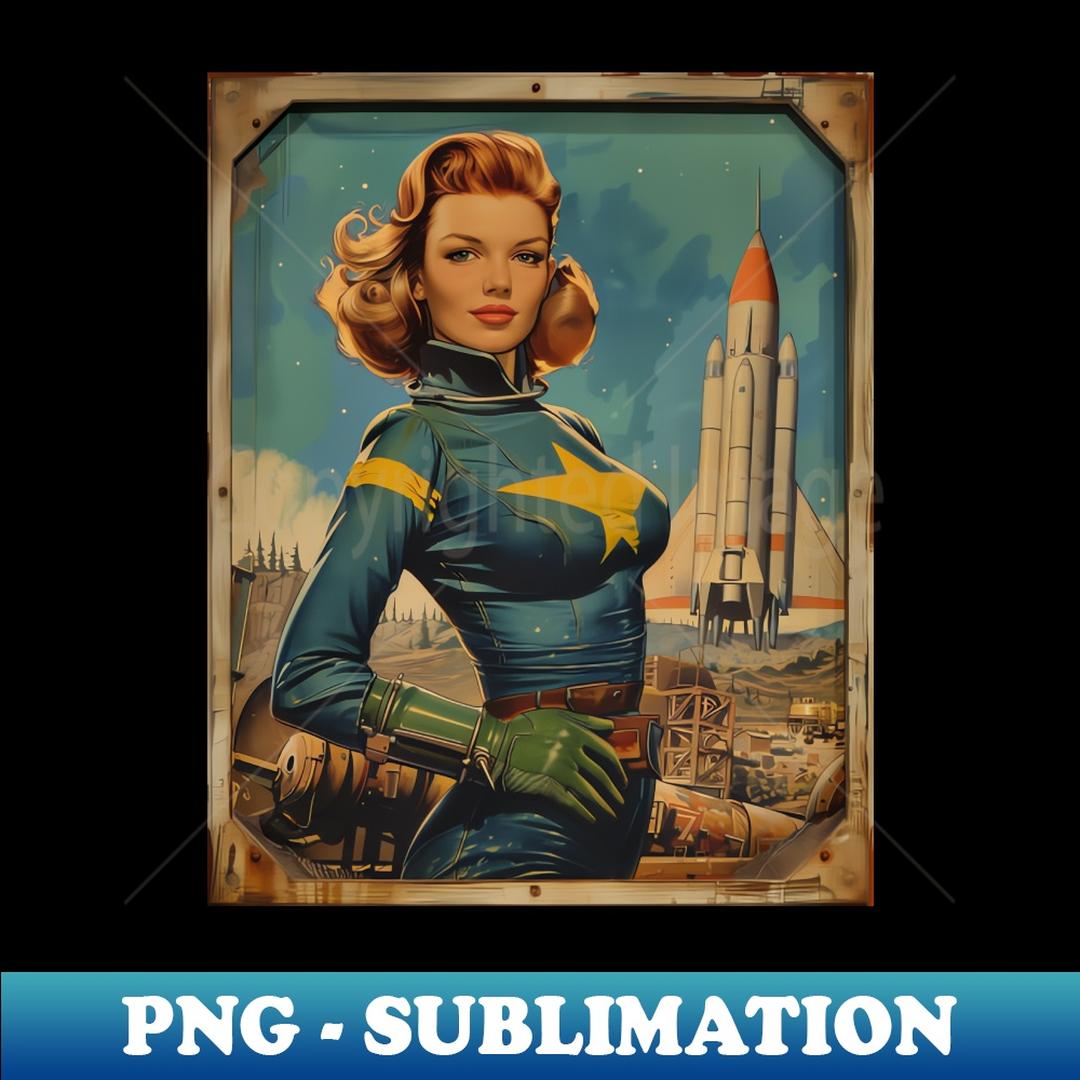 Post Apocalyptic Poster Woman - Modern Sublimation PNG File | Inspire ...