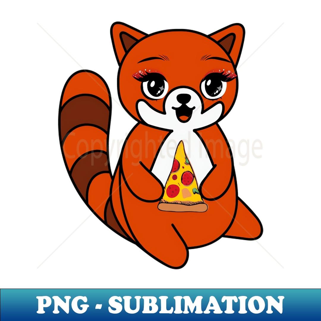 Red Panda Pizza - PNG Transparent Sublimation File | Inspire Uplift