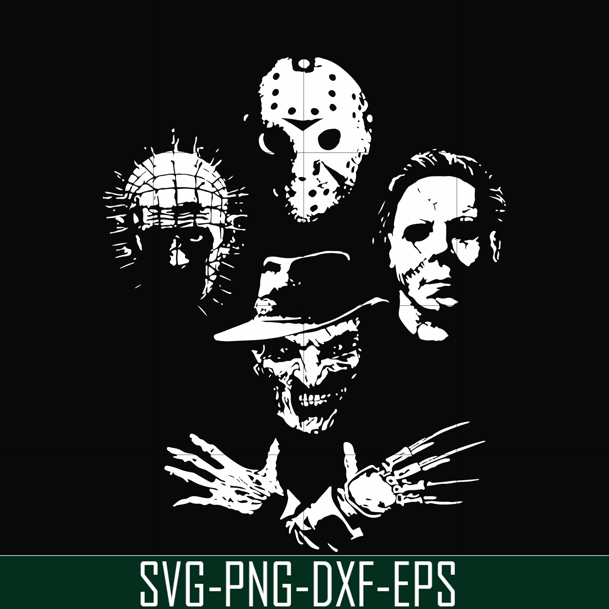 Scary Friends Horror svg, Halloween svg, png, dxf, eps digit | Inspire ...