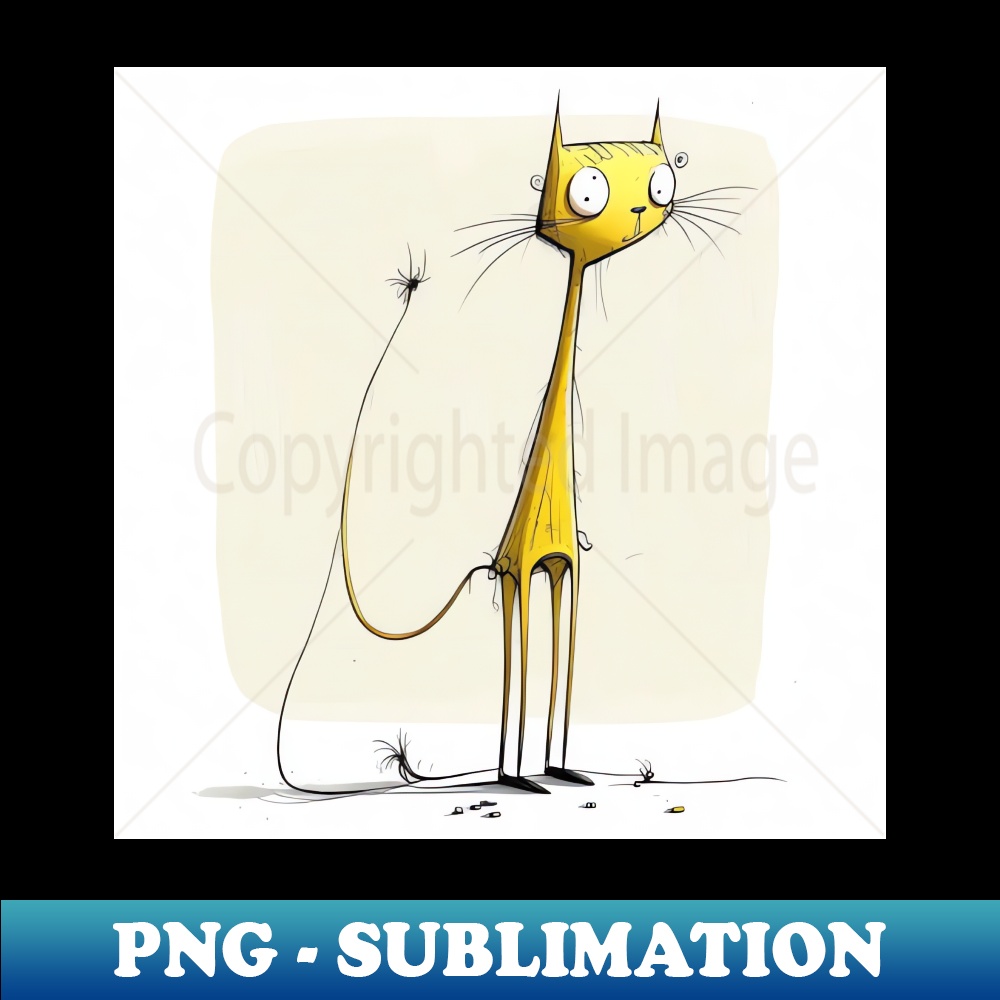 Skinny Cat Sketch A Playful and Whimsical Print for Cat Love | Inspire ...
