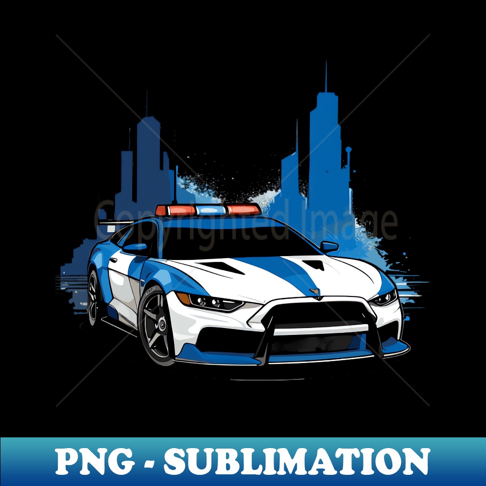 Futuristic Police Car - Aesthetic Sublimation Digital File | Inspire Uplift