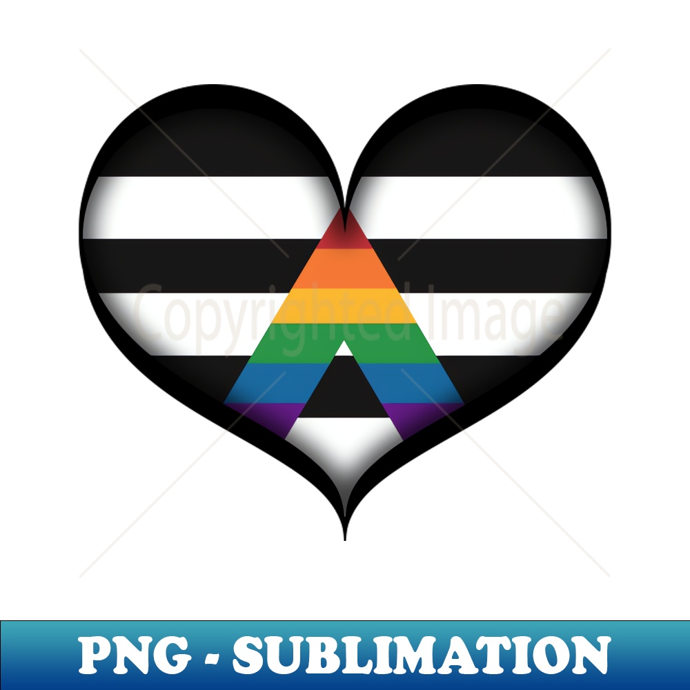 Large Vector Heart in LGBT Ally Pride Flag Colors - Aestheti | Inspire ...