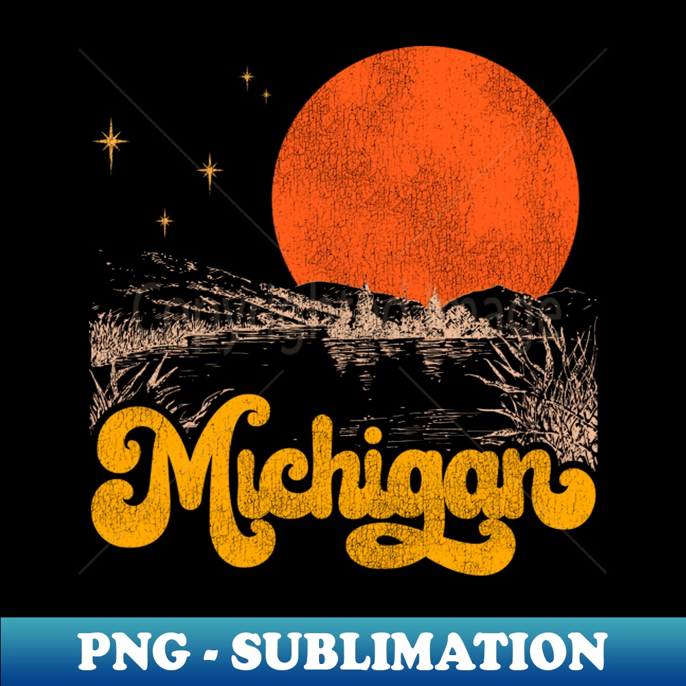 Vintage State of Michigan Mid Century Distressed Aesthetic - | Inspire ...