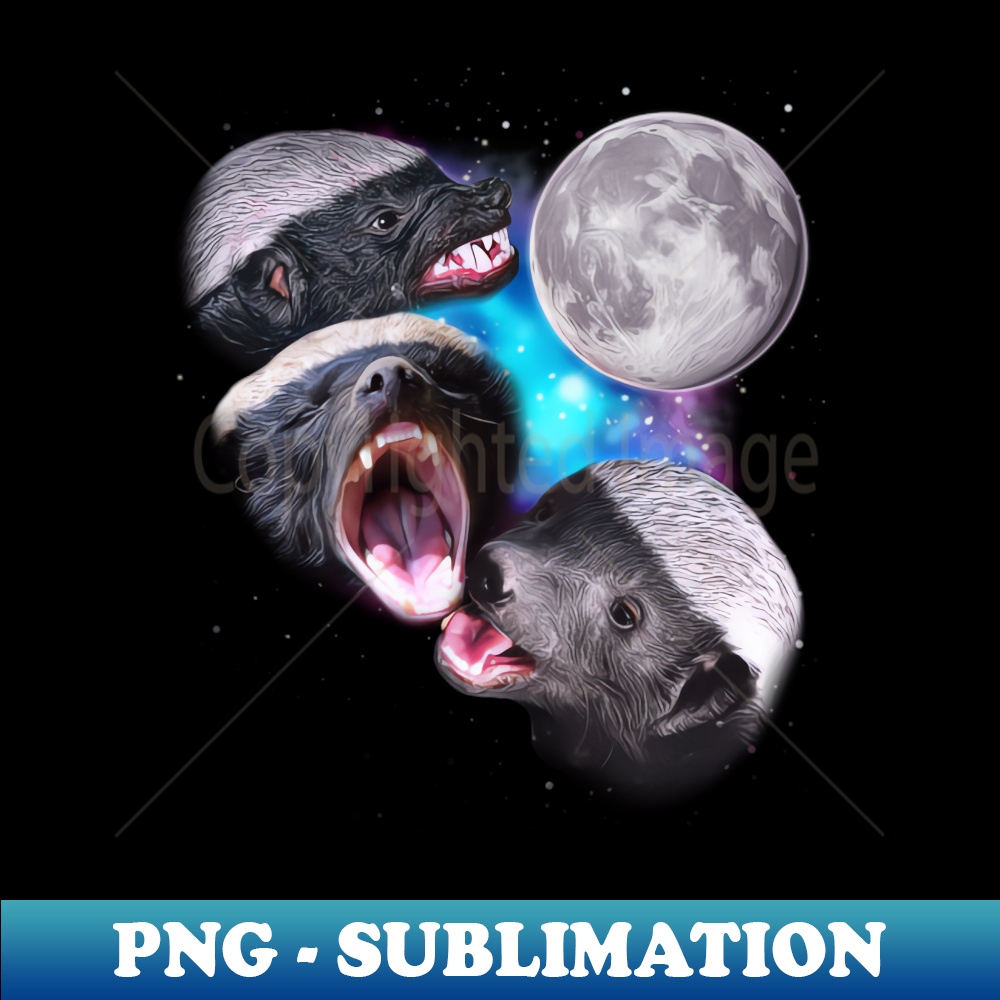 Three Honey Badgers Howl at the Moon - PNG Transparent Digit | Inspire ...