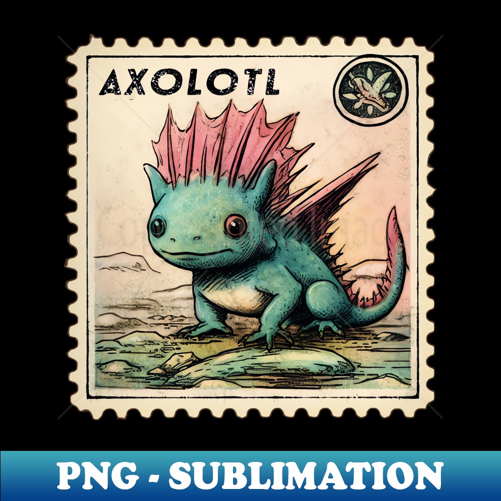 Axolotl Stamp - PNG Sublimation Digital Download | Inspire Uplift