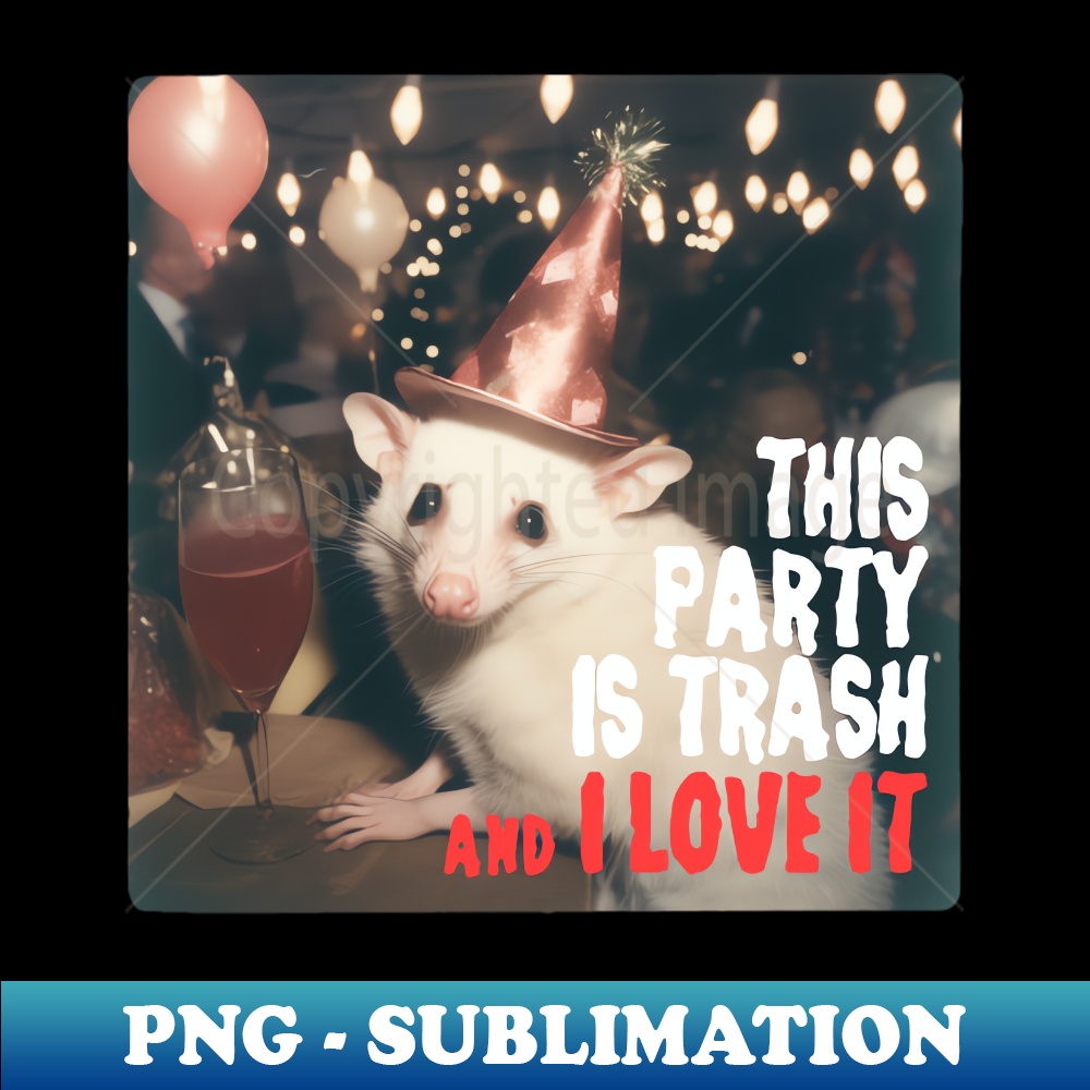 Opossum at a trashy party - Professional Sublimation Digital | Inspire ...